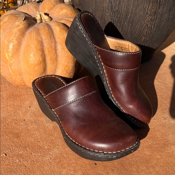Born | Shoes | Born Rich Brown Leather Clogs | Poshmark